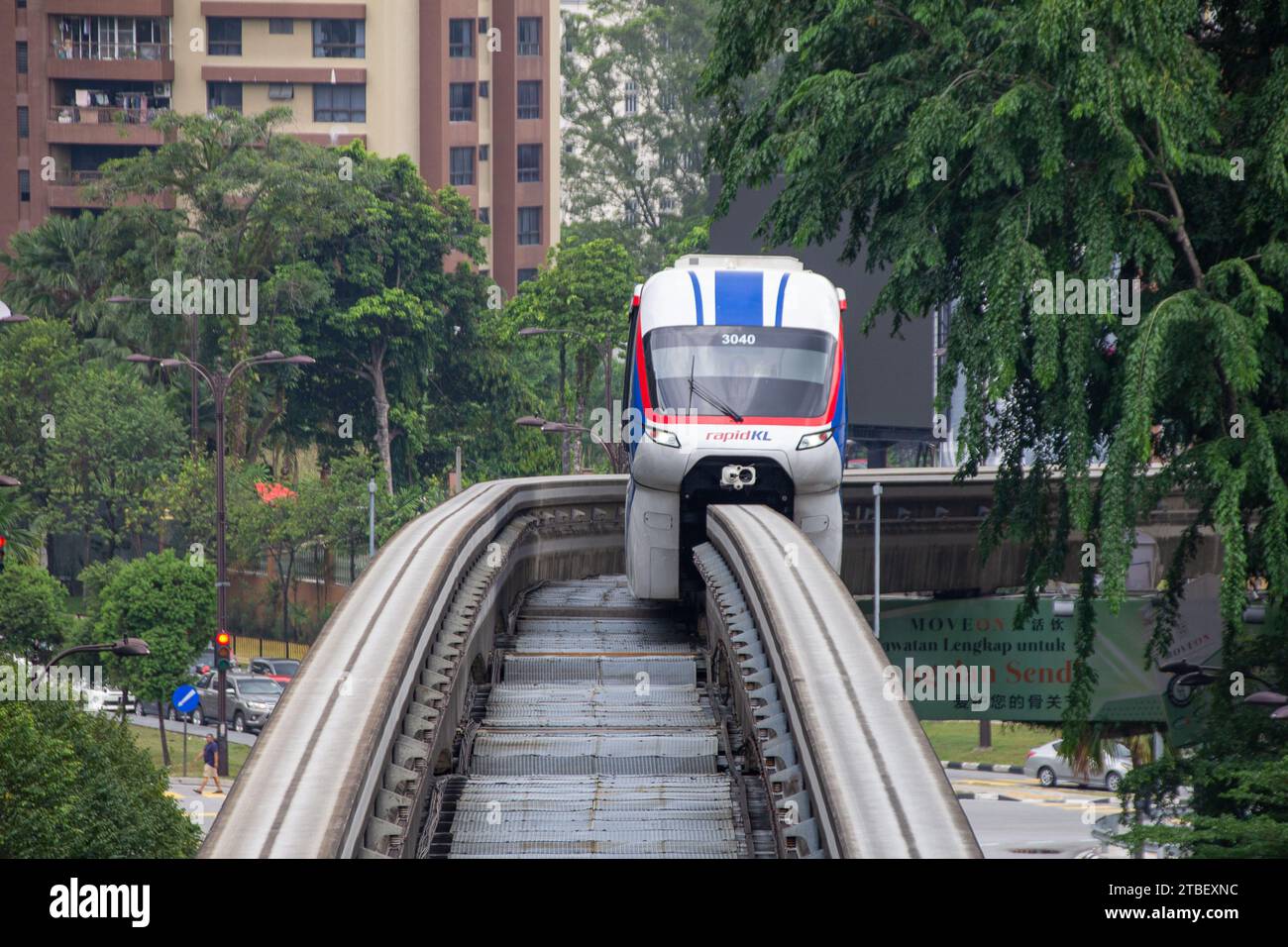 Monorail line in Kuala Lumpur, Malaysia Stock Photo - Alamy