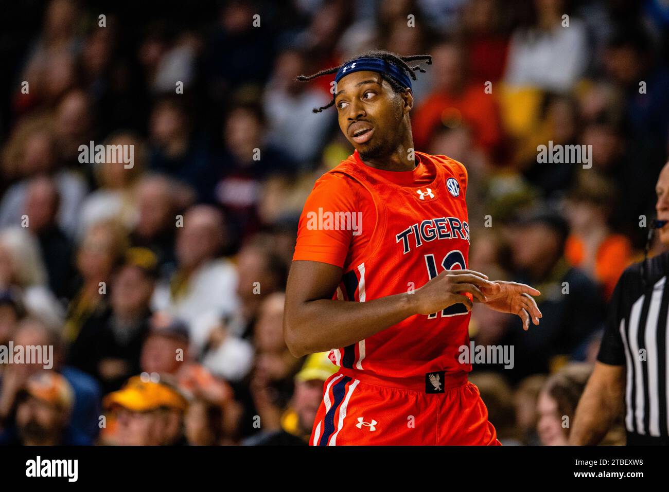 Boone, NC, USA. 3rd Dec, 2023. Auburn Tigers guard Denver Jones (12 ...