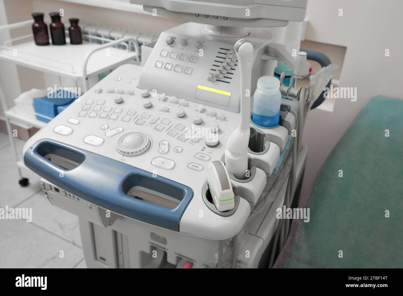 Ultrasound control panel in hospital, closeup. Medical equipment Stock ...