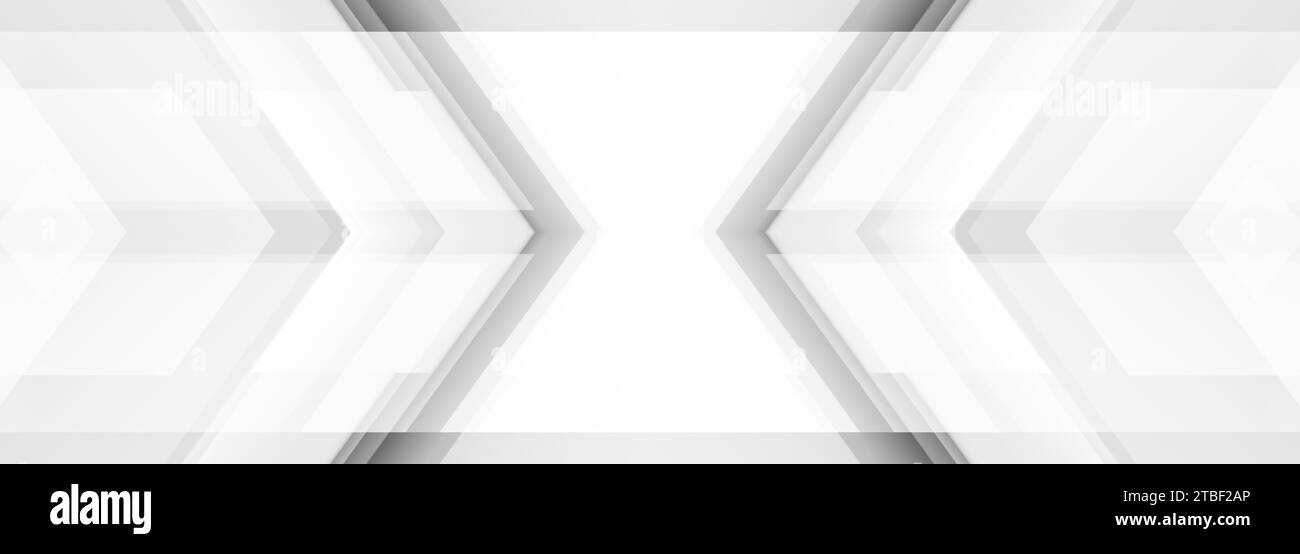 Abstract white and grey arrows futuristic technology background concept ...