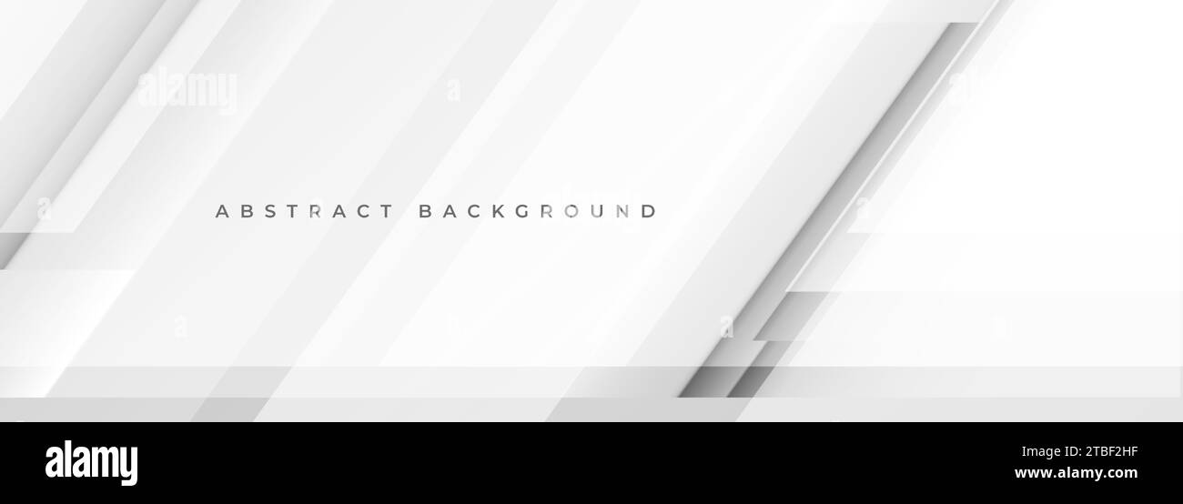 White and grey abstract modern technology banner design. Soft gray wide ...