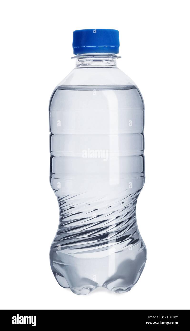 One plastic bottle with fresh water isolated on white Stock Photo - Alamy