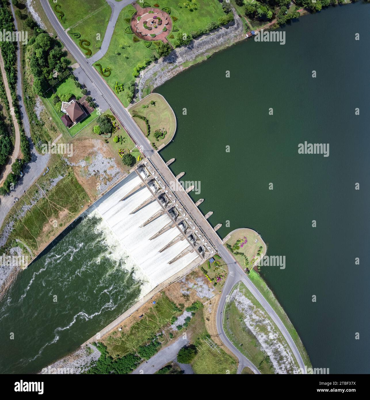 Aerial view of Pasak Chonlasit Dam in Lopburi, thailand Stock Photo - Alamy