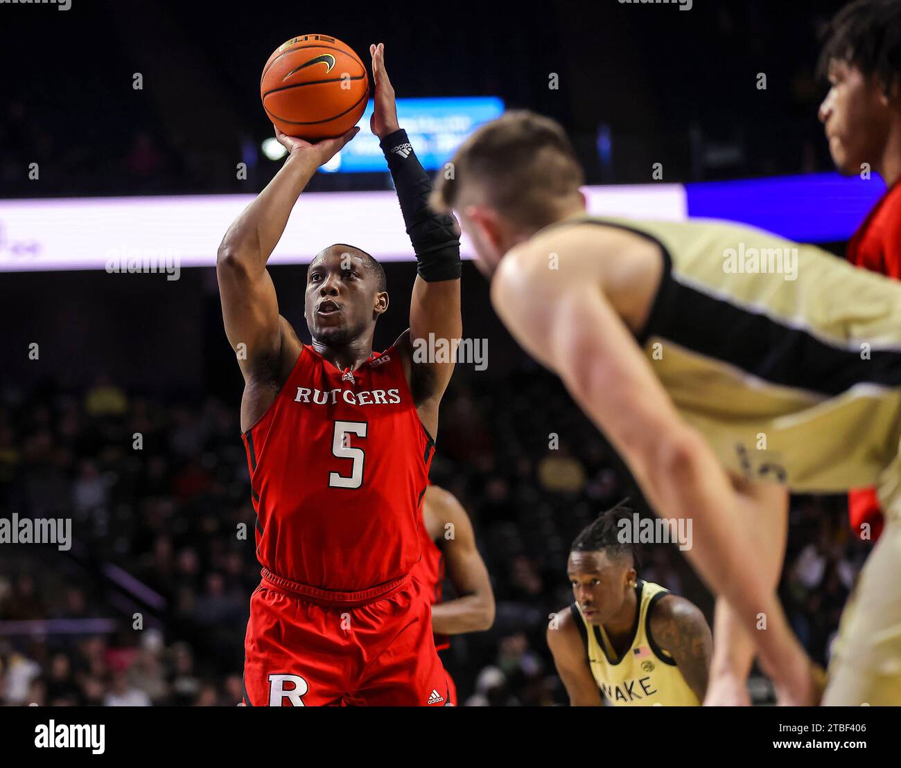 December 6, 2023: Rutgers University senior Aundre Hyatt (5) at the ...