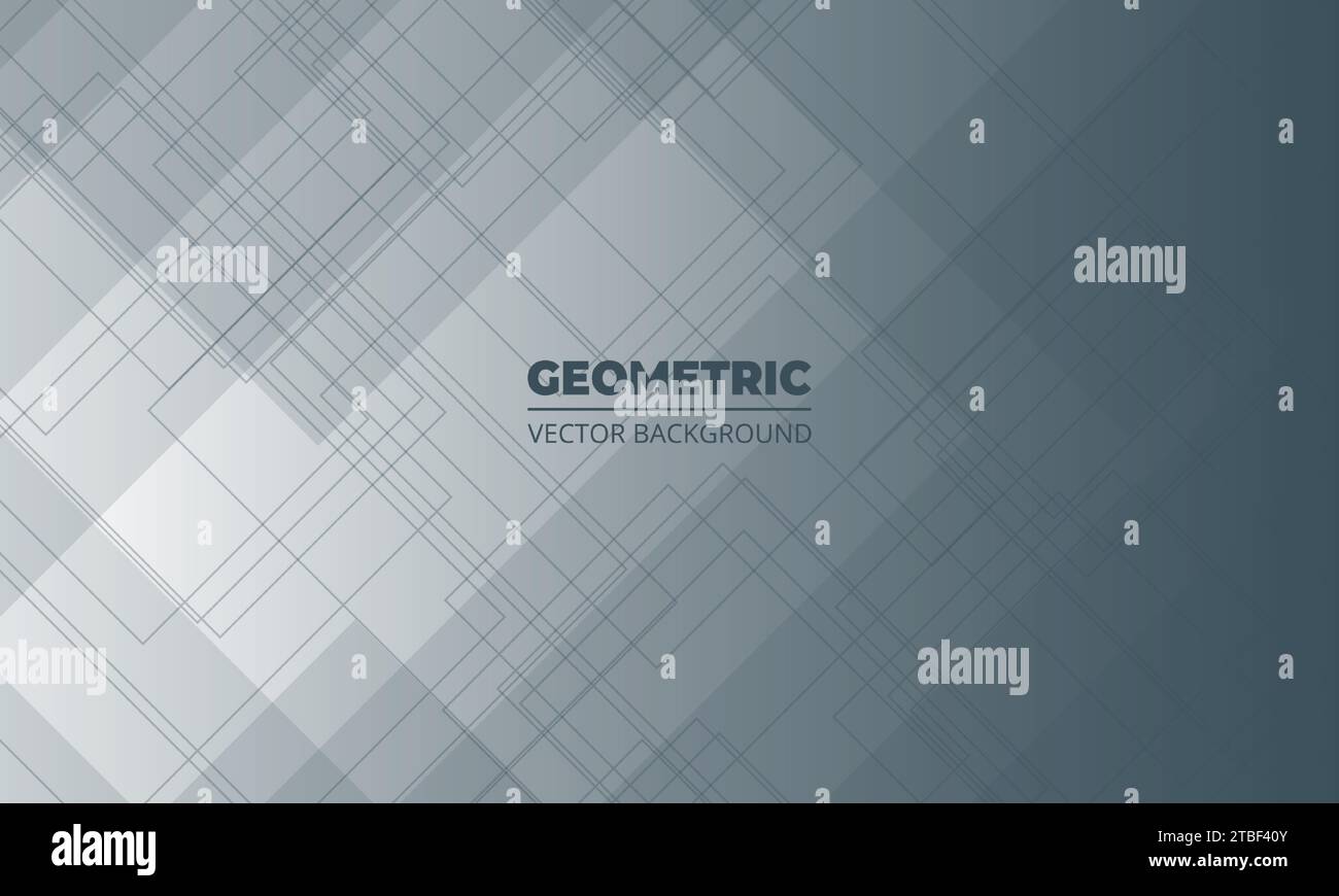 Minimal geometric gray background with grey square lines and shapes. Modern abstract texture ...