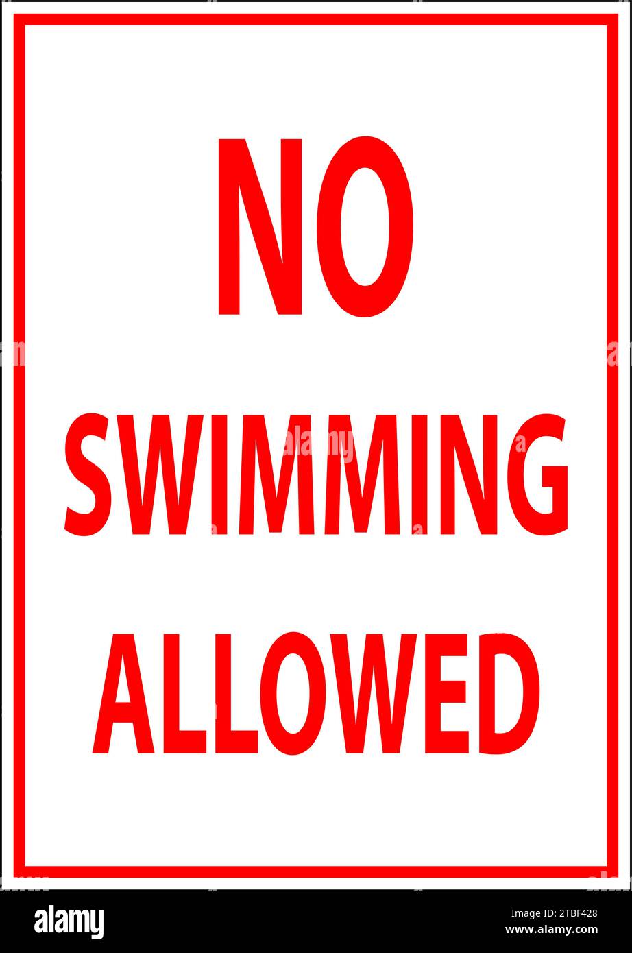 Swimming Prohibited Sign, No Swimming Allowed Stock Vector Image & Art ...