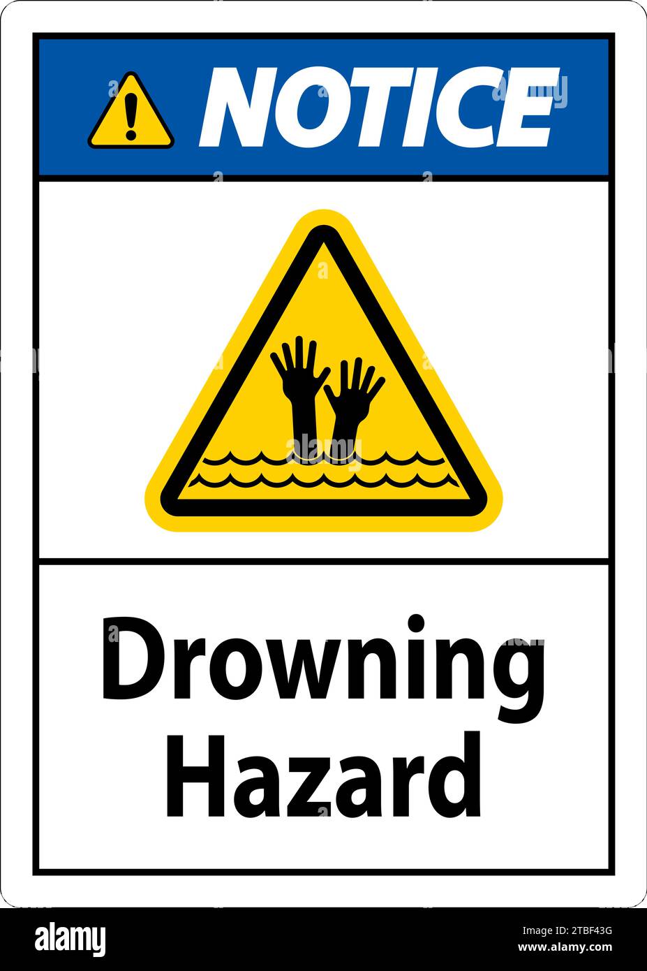 Beach Safety Sign Notice - Drowning Hazard Stock Vector Image & Art - Alamy