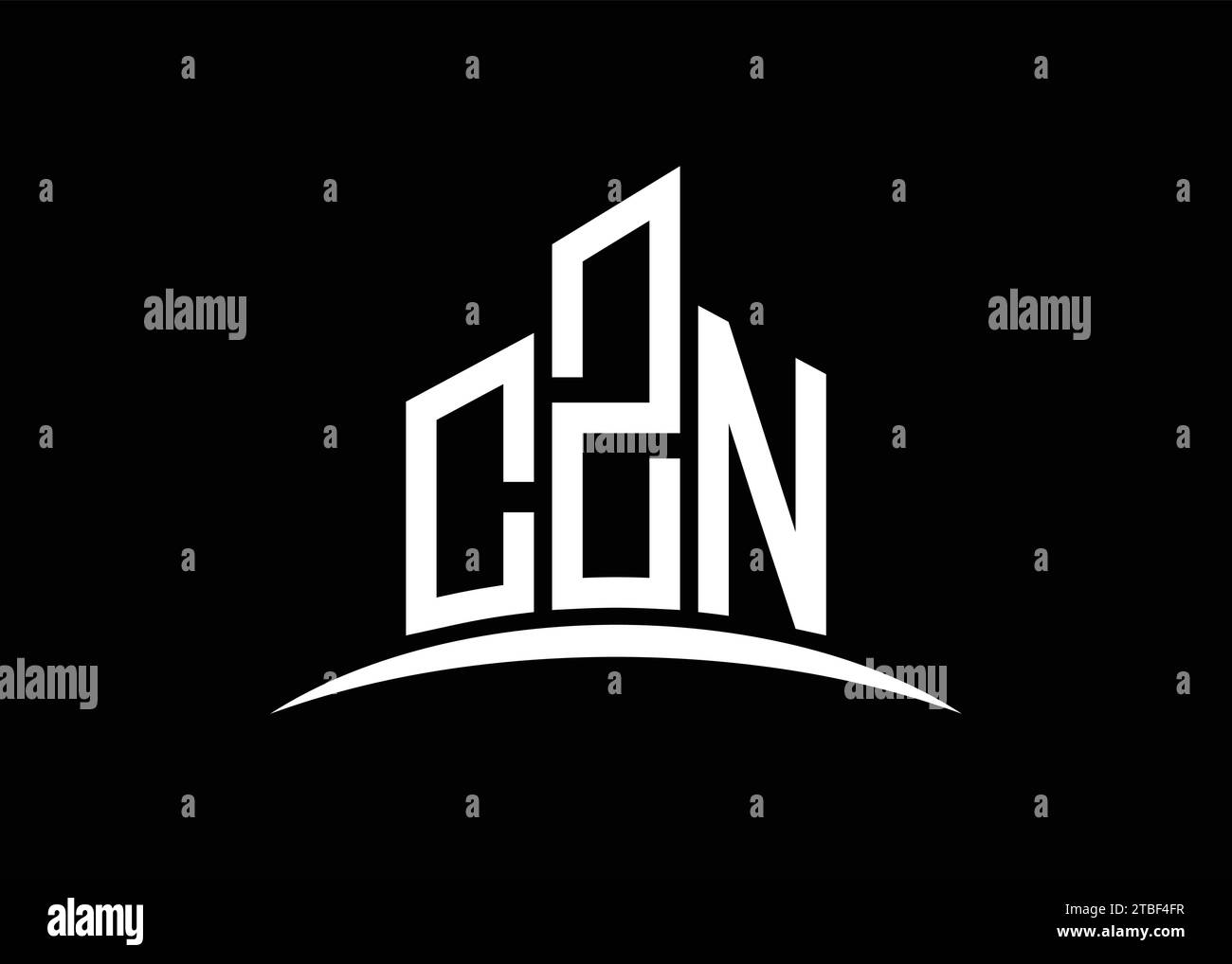 Letter CZN building vector monogram logo design template. Building ...