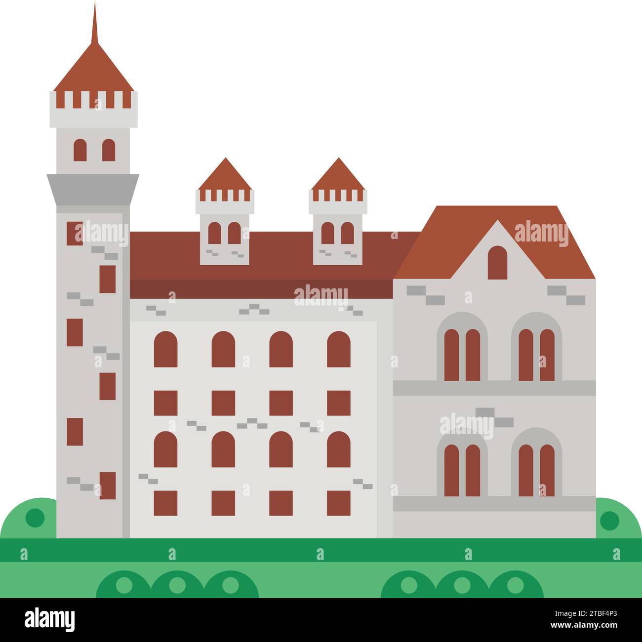 germany neuschwanstein castle design vector isolated Stock Vector Image ...