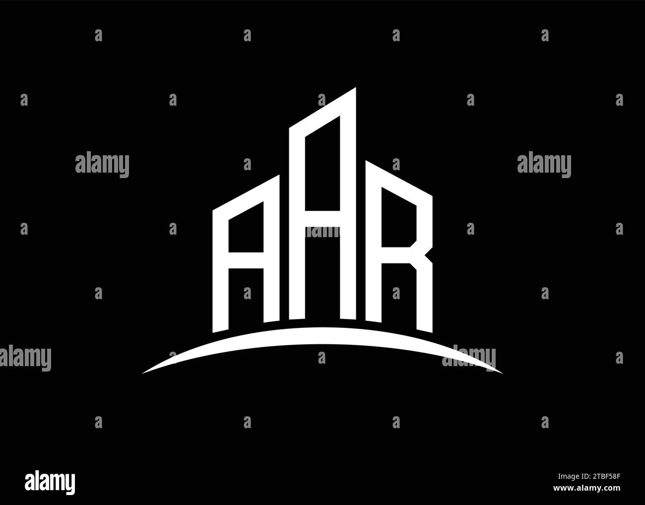 Letter AAR building vector monogram logo design template. Building ...