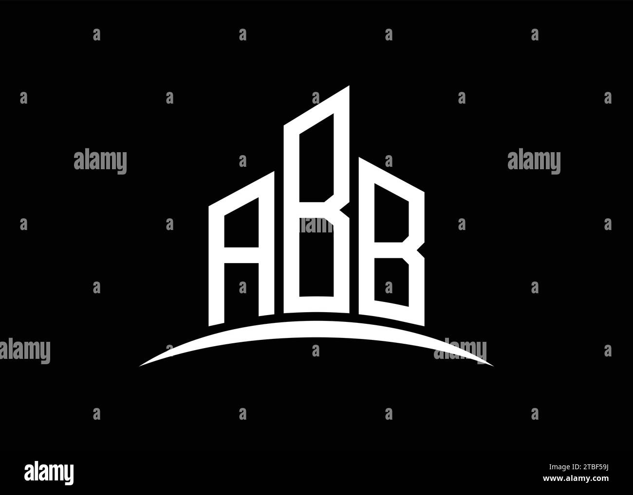 Letter Abb Building Vector Monogram Logo Design Template Building