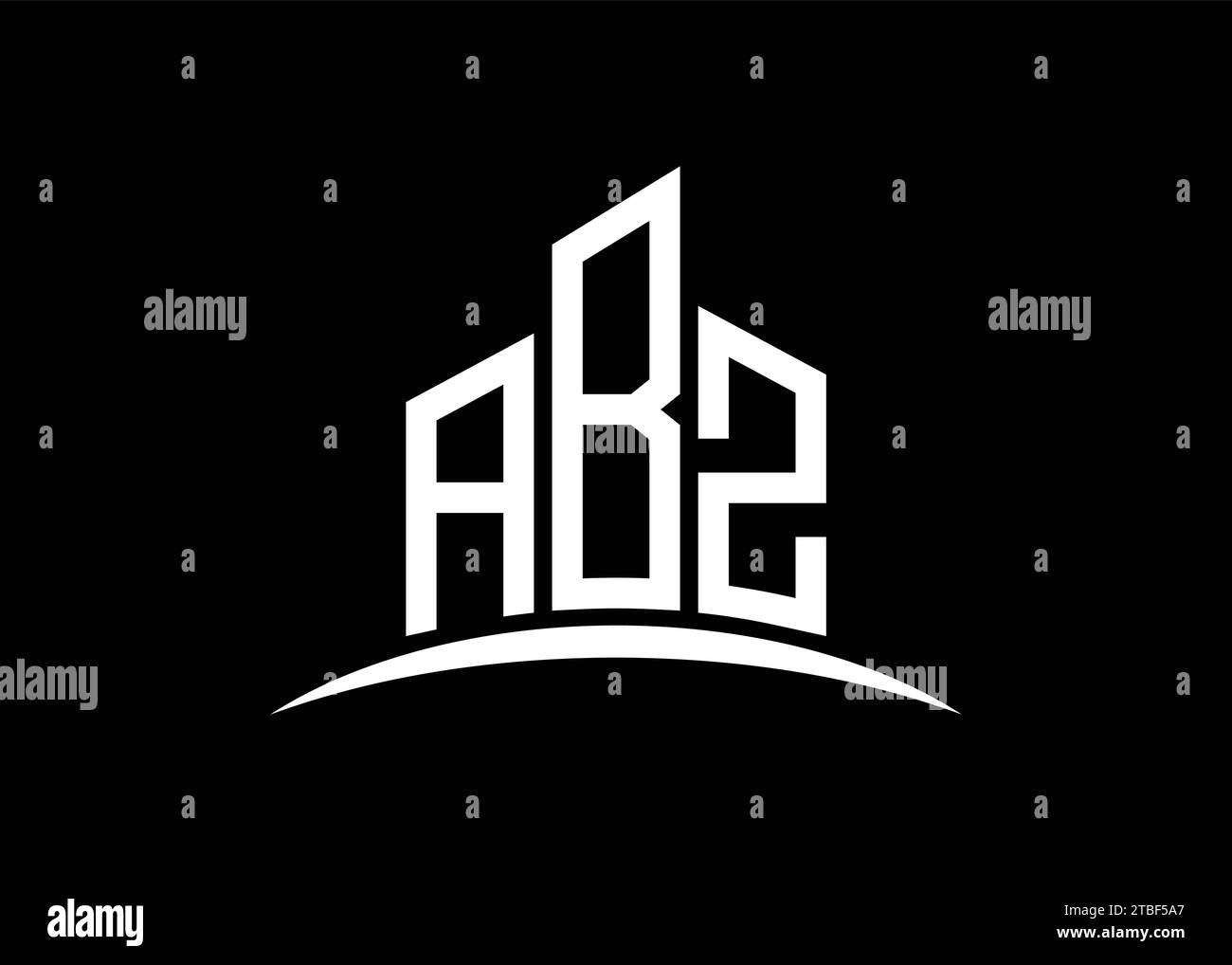Letter ABZ building vector monogram logo design template. Building ...