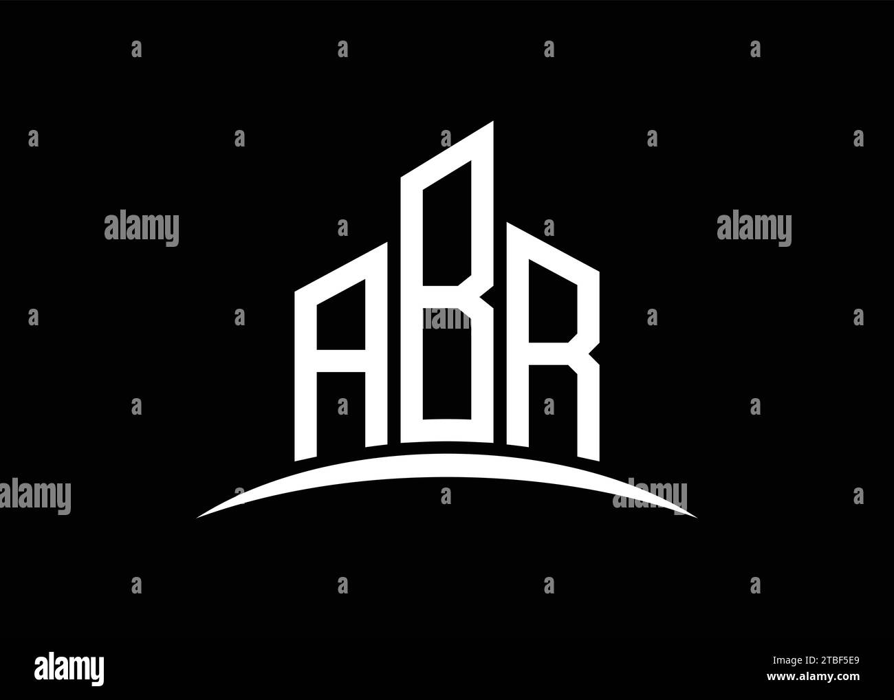 Letter ABR building vector monogram logo design template. Building ...