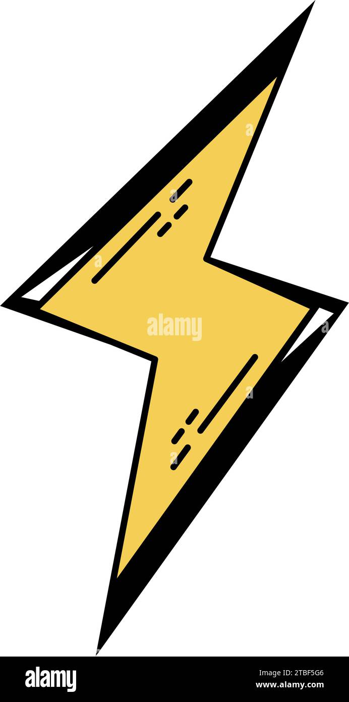 lightning pop art icon vector isolated Stock Vector Image & Art - Alamy