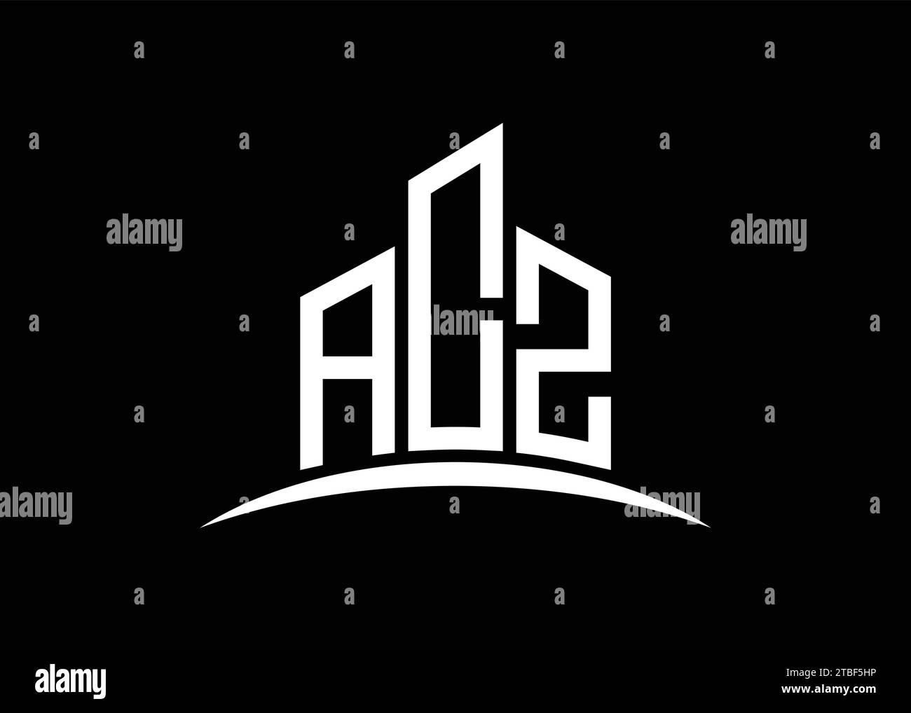 Letter ACZ building vector monogram logo design template. Building ...