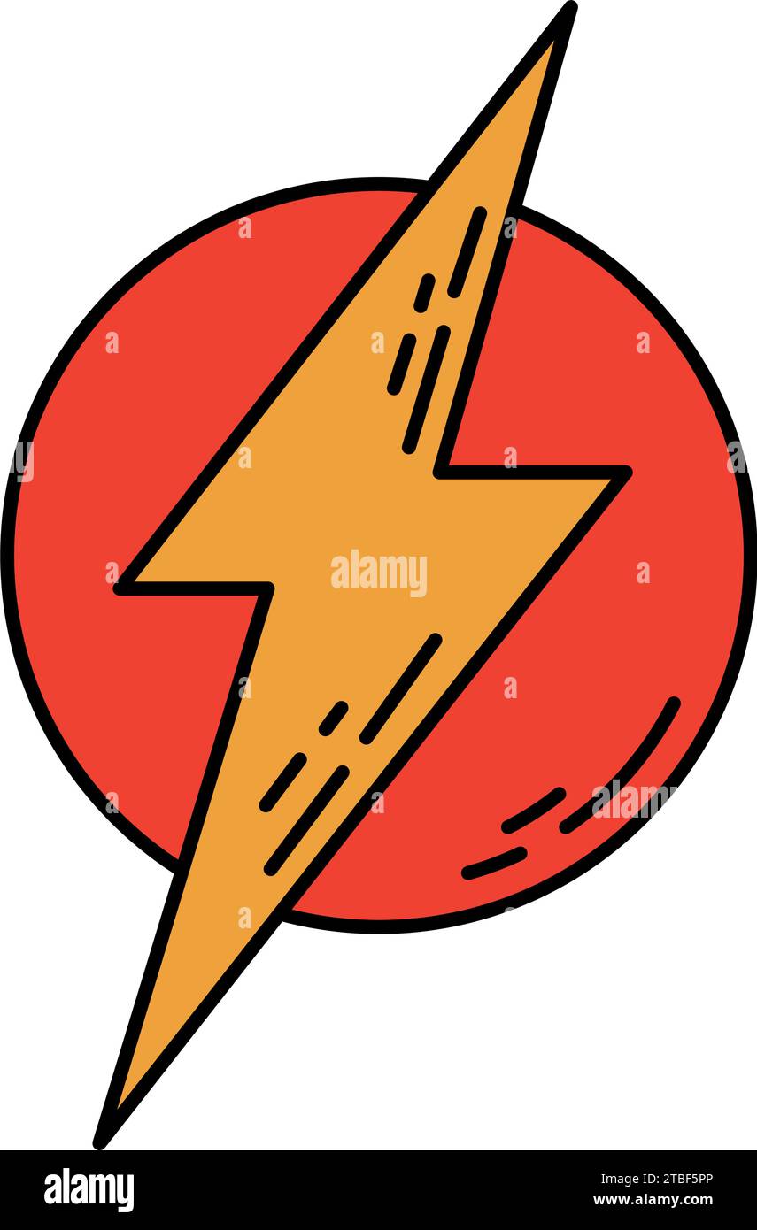 thunder pop art with red button vector isolated Stock Vector Image ...
