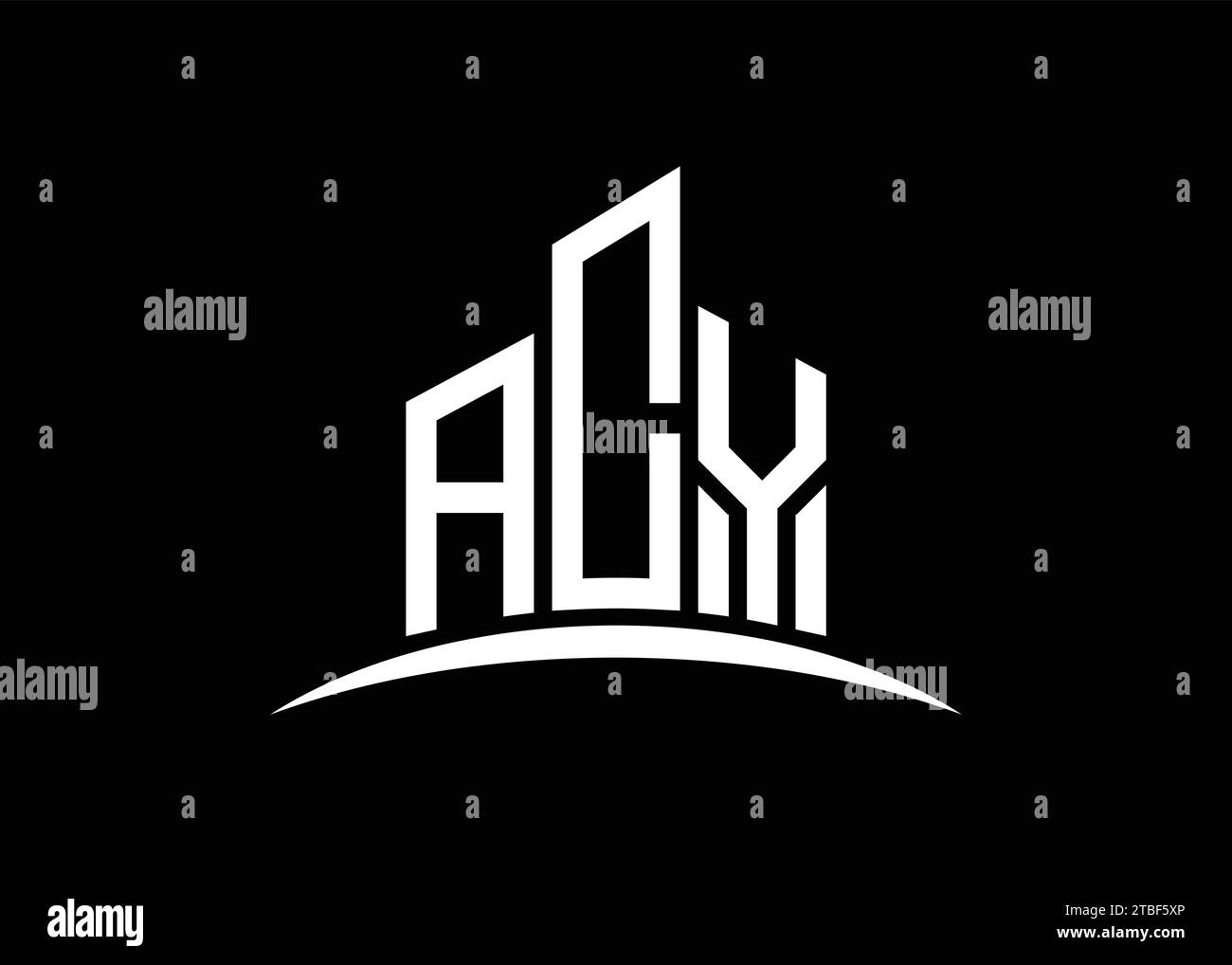 Letter ACY building vector monogram logo design template. Building ...