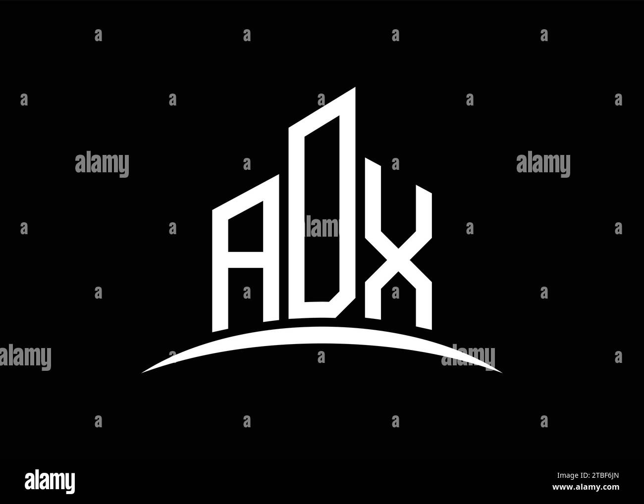 Letter ADX building vector monogram logo design template. Building ...
