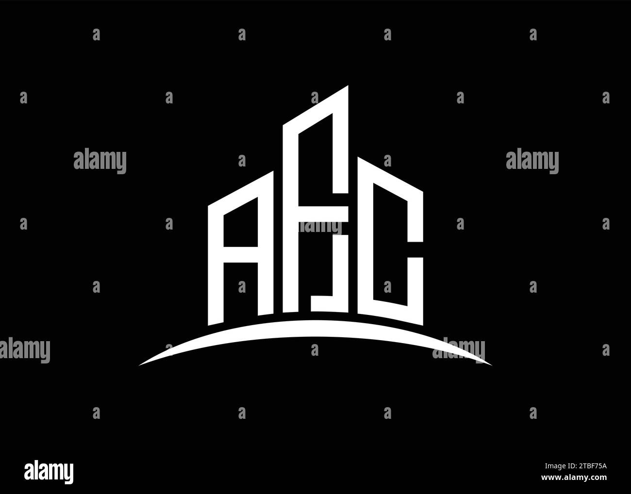 Letter AFC building vector monogram logo design template. Building ...