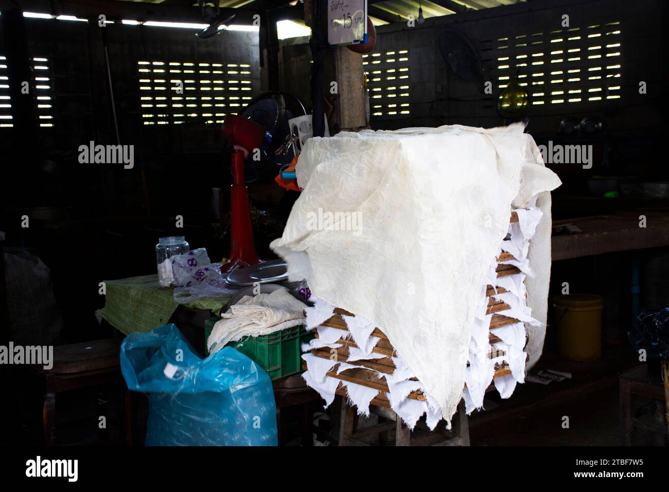 Local tofu factory and antique process manufacturer bean curd or ...