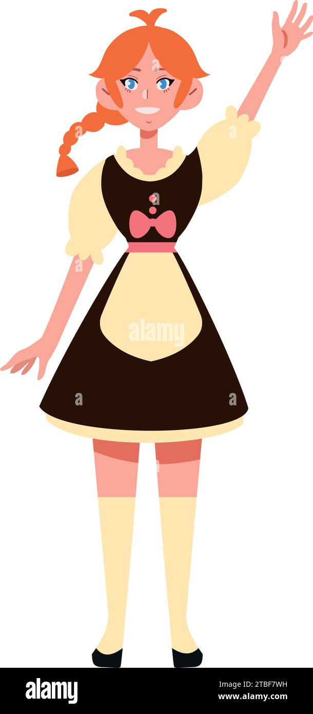 Woman beautiful girl dress hat Stock Vector Images - Alamy