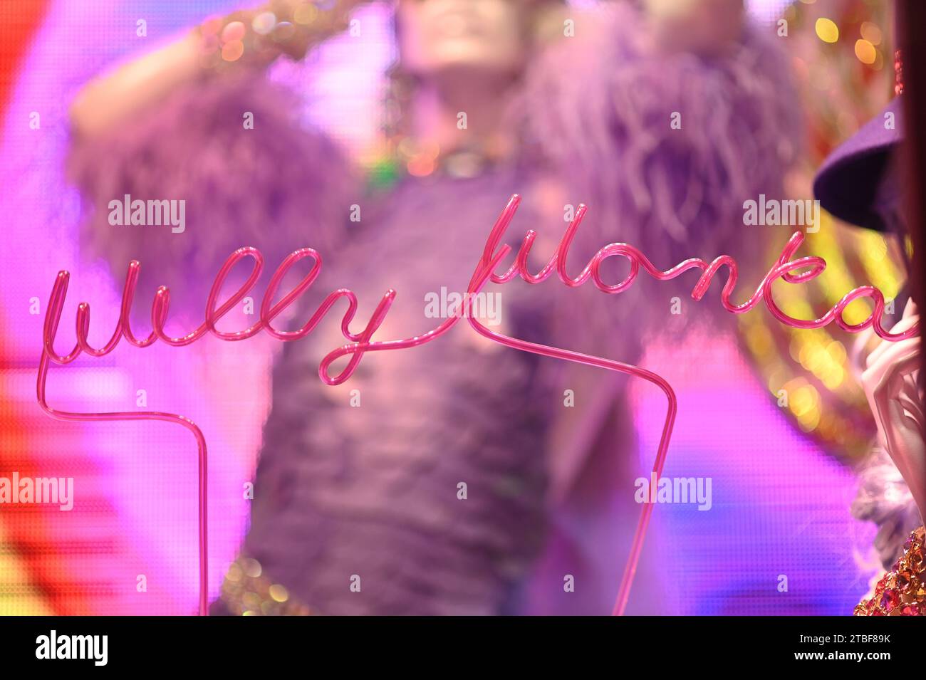 New York, USA. 06th Dec, 2023. View of the Willy Wonka themed ...