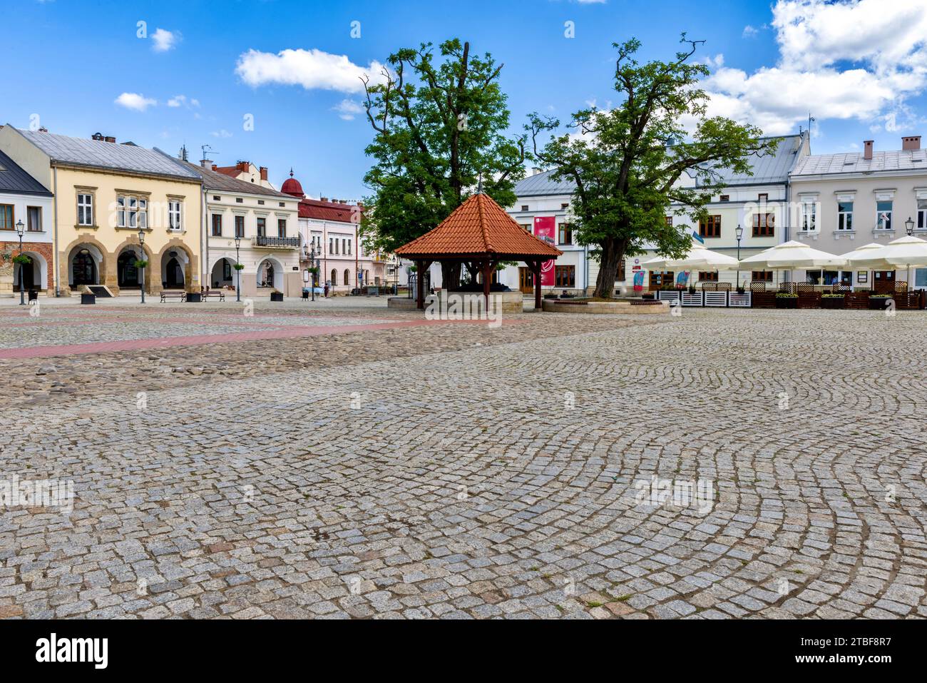 View of the Market Square. Each of the apartment buildings surrounding ...