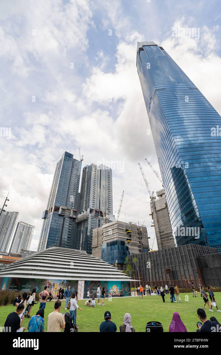 KL, Malaysia-Dec 2,2023 : People can seen exploring around the TRX City ...