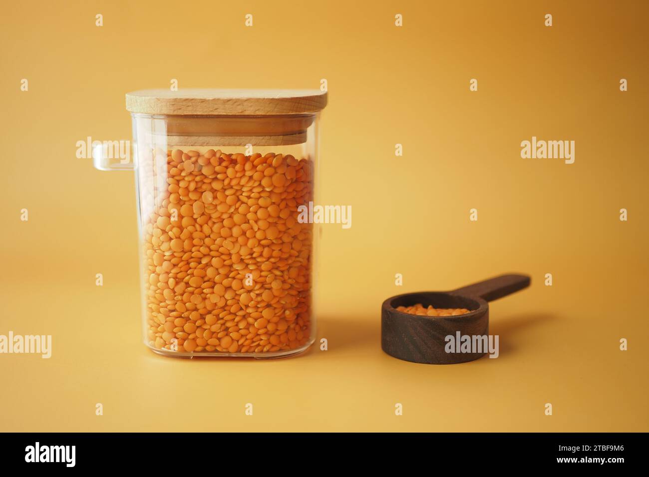 red lentil grains in jar Stock Photo - Alamy