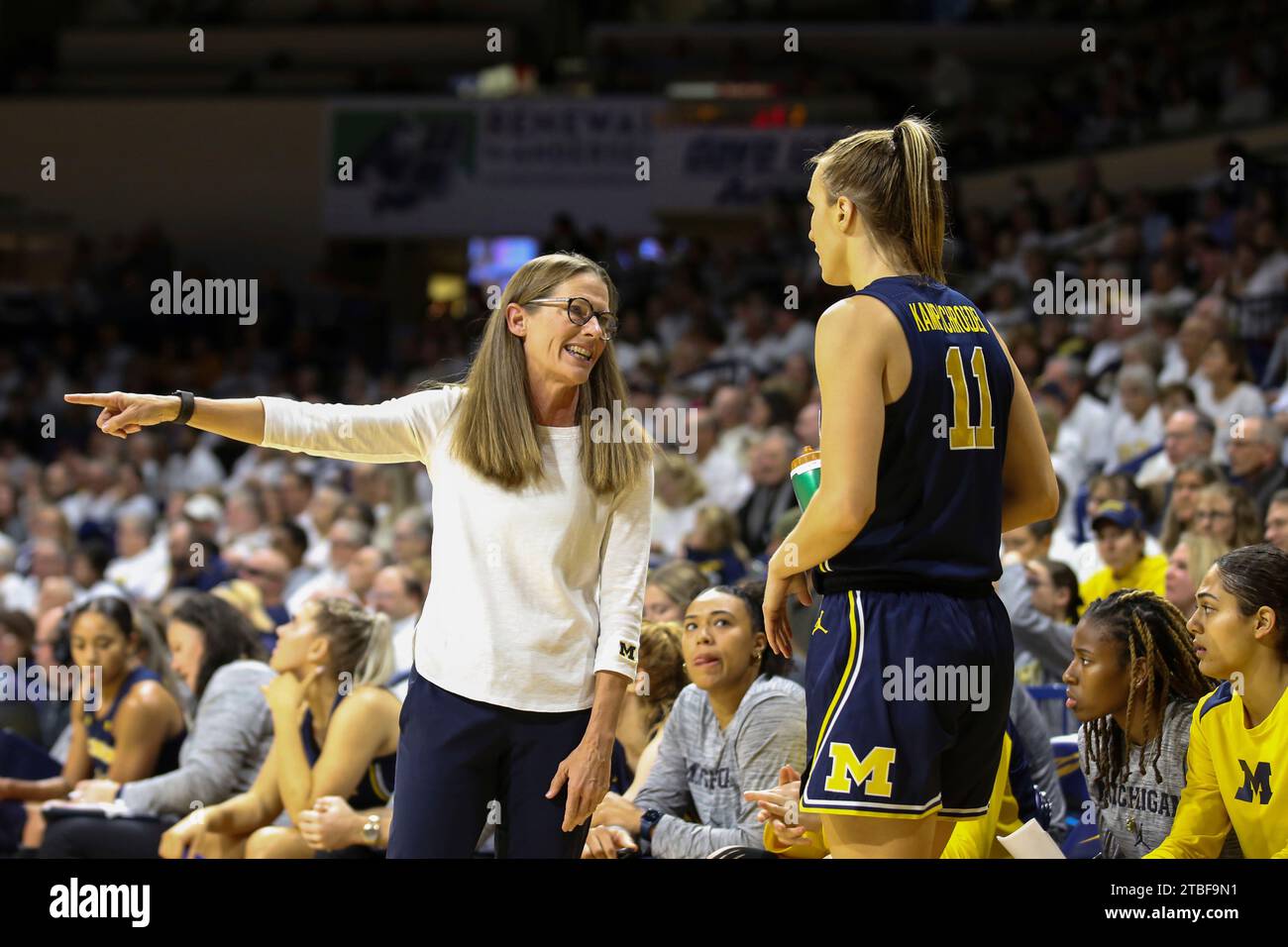 TOLEDO, OH - DECEMBER 06: Michigan Wolverines head coach Kim Barnes ...
