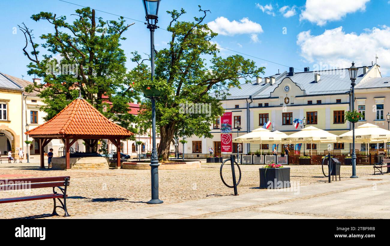 View of the Market Square. Each of the apartment buildings surrounding ...