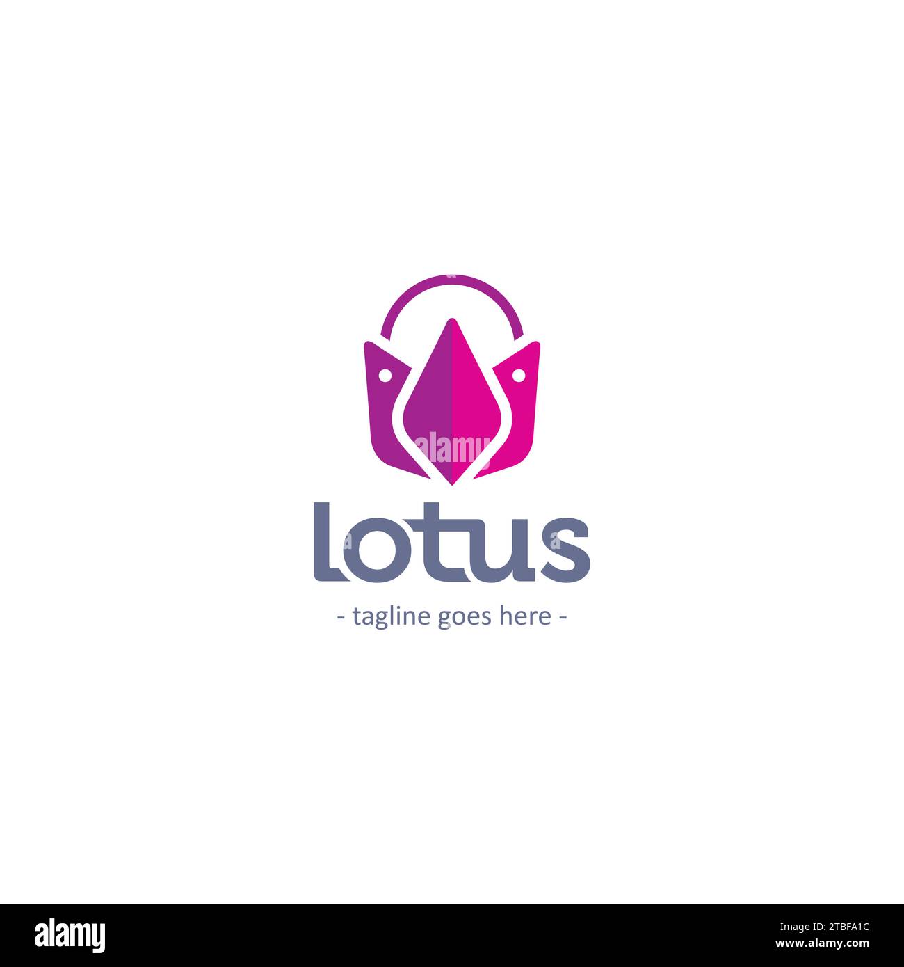 Lotus Bag logo Simple. Nature Lotus Flower Logo Stock Vector Image ...