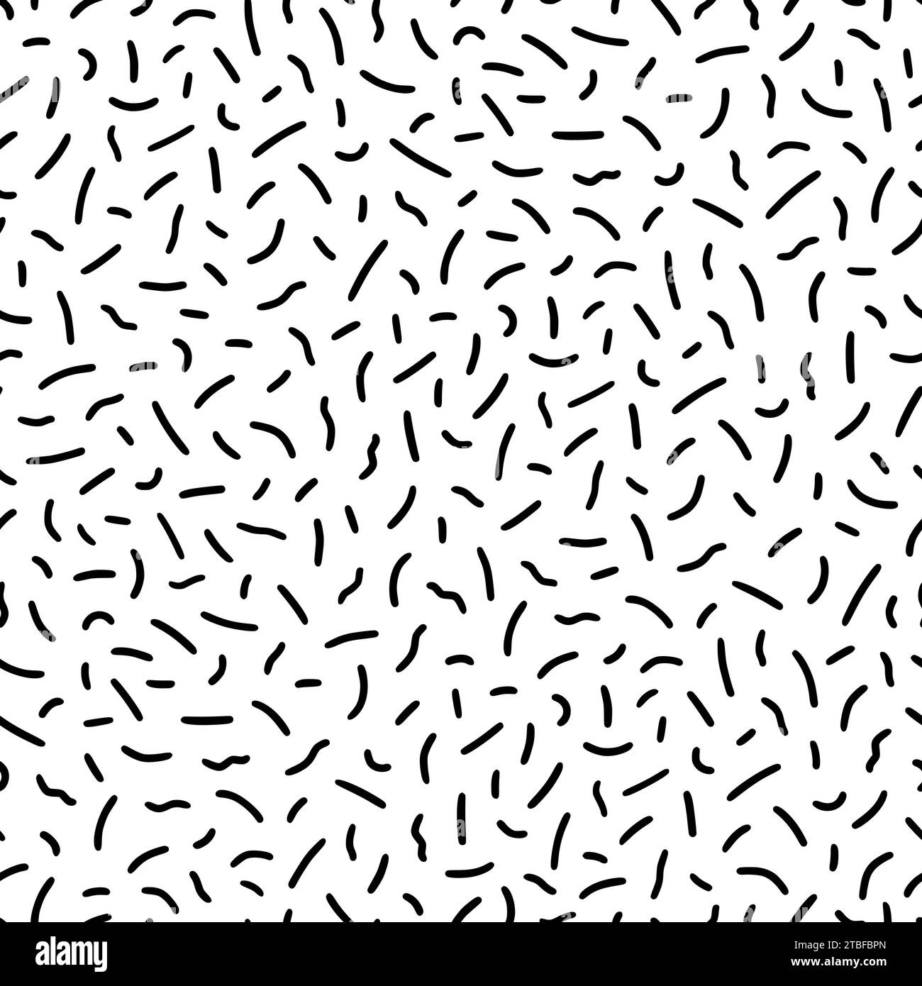 Small dash pattern on white background. Hand drawn small black dash ...