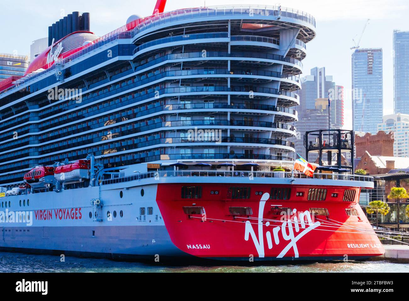 Virgin Voyages' Resilient Lady Maiden Voyage to Sydney Stock Photo - Alamy