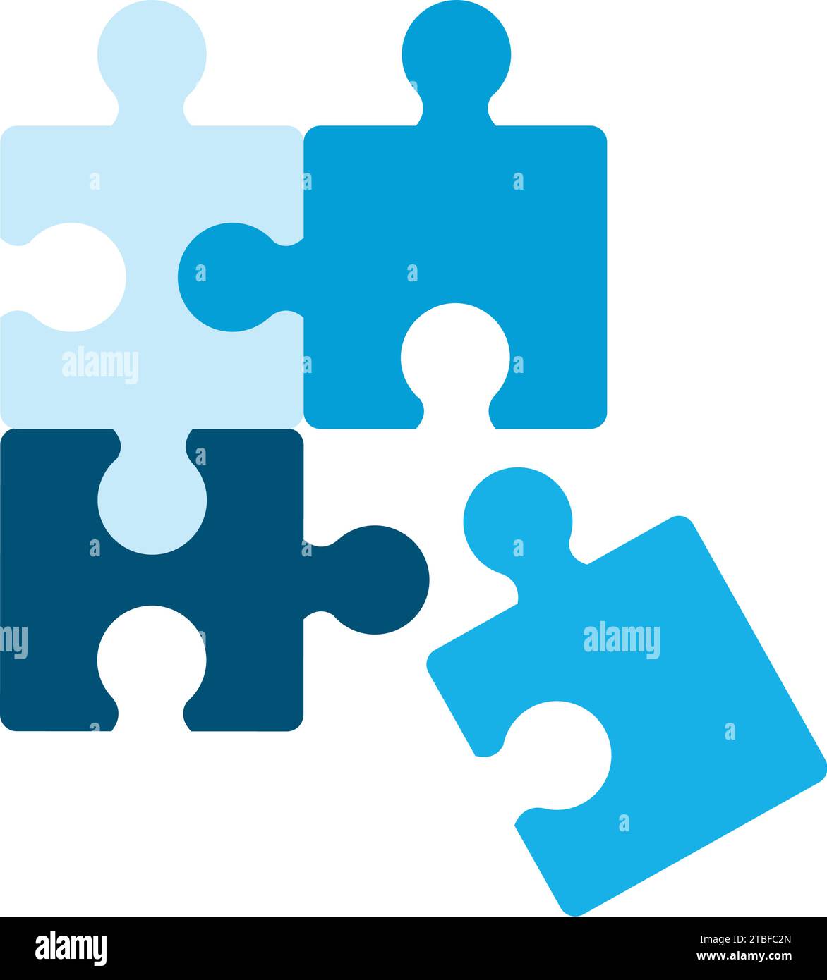 blue puzzle pieces Stock Vector Image & Art - Alamy