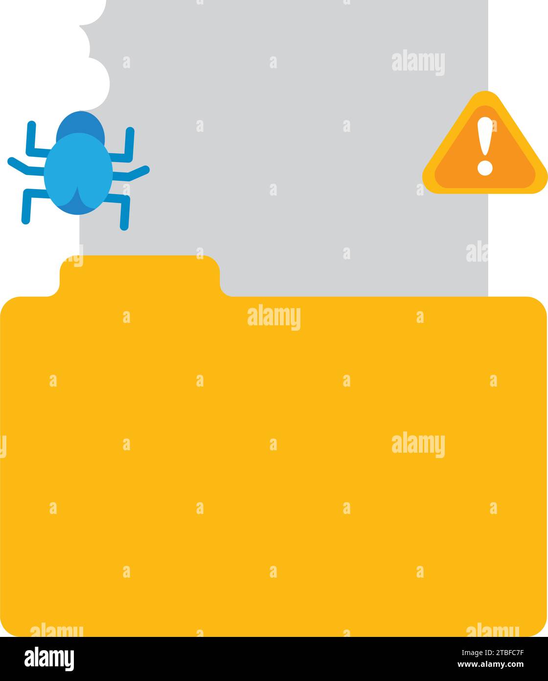 data security illustration with folder and bug Stock Vector Image & Art ...