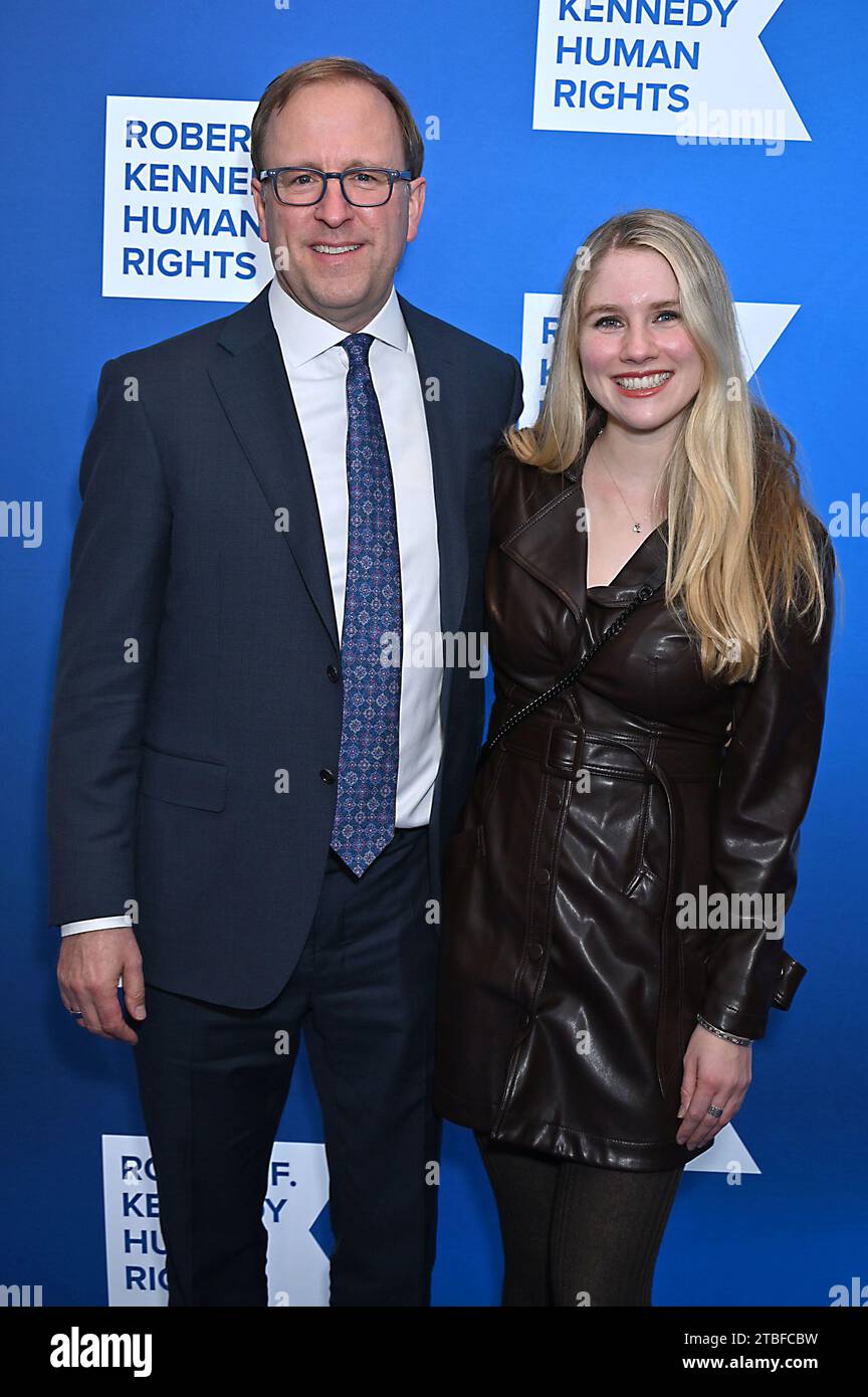 Jonathan Karl and daugher Emily Karl attend the Robert F Kennedy Ripple ...