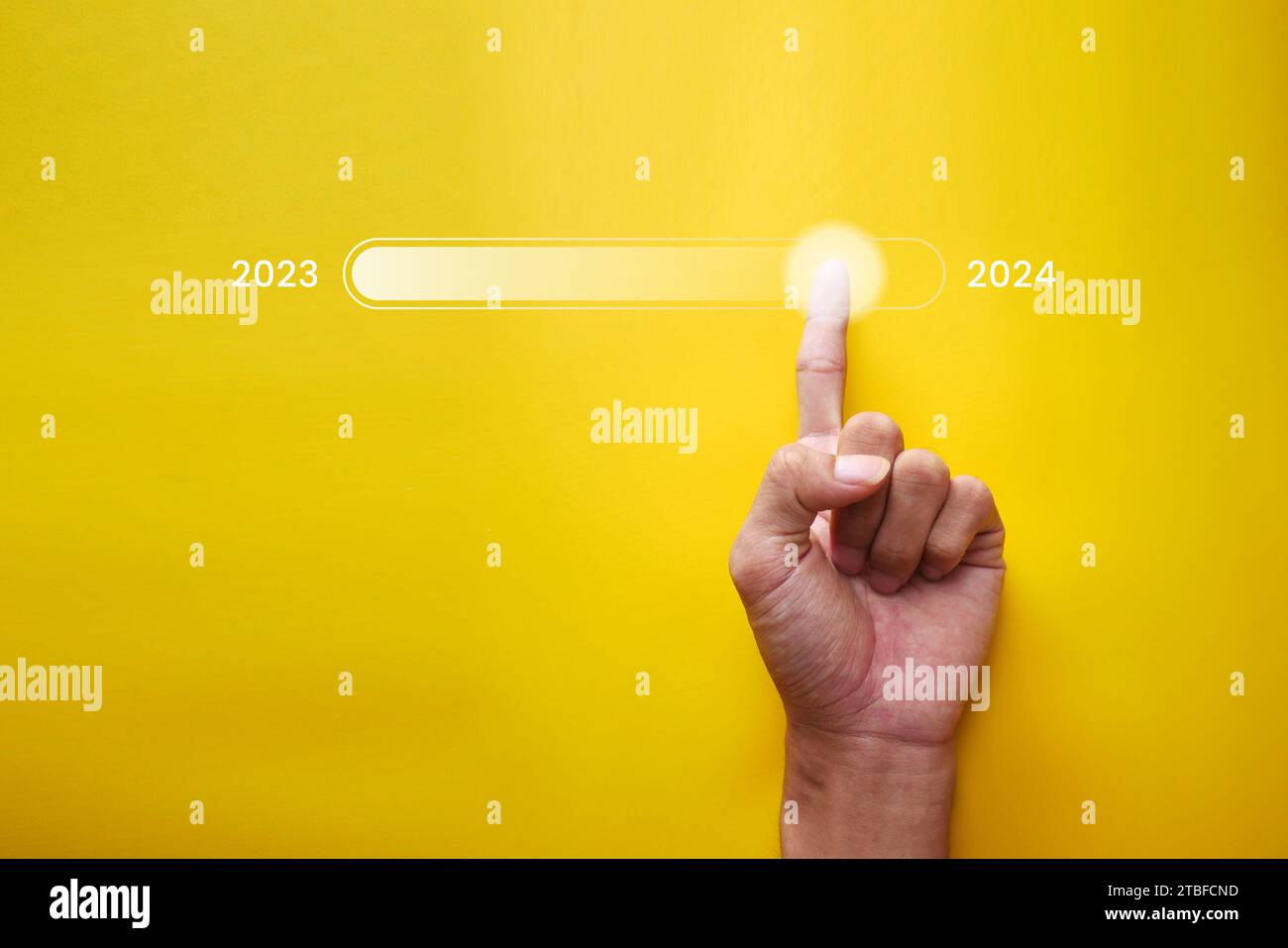 Futuristic Loading from 2023 to 2024 business banner in yellow ...