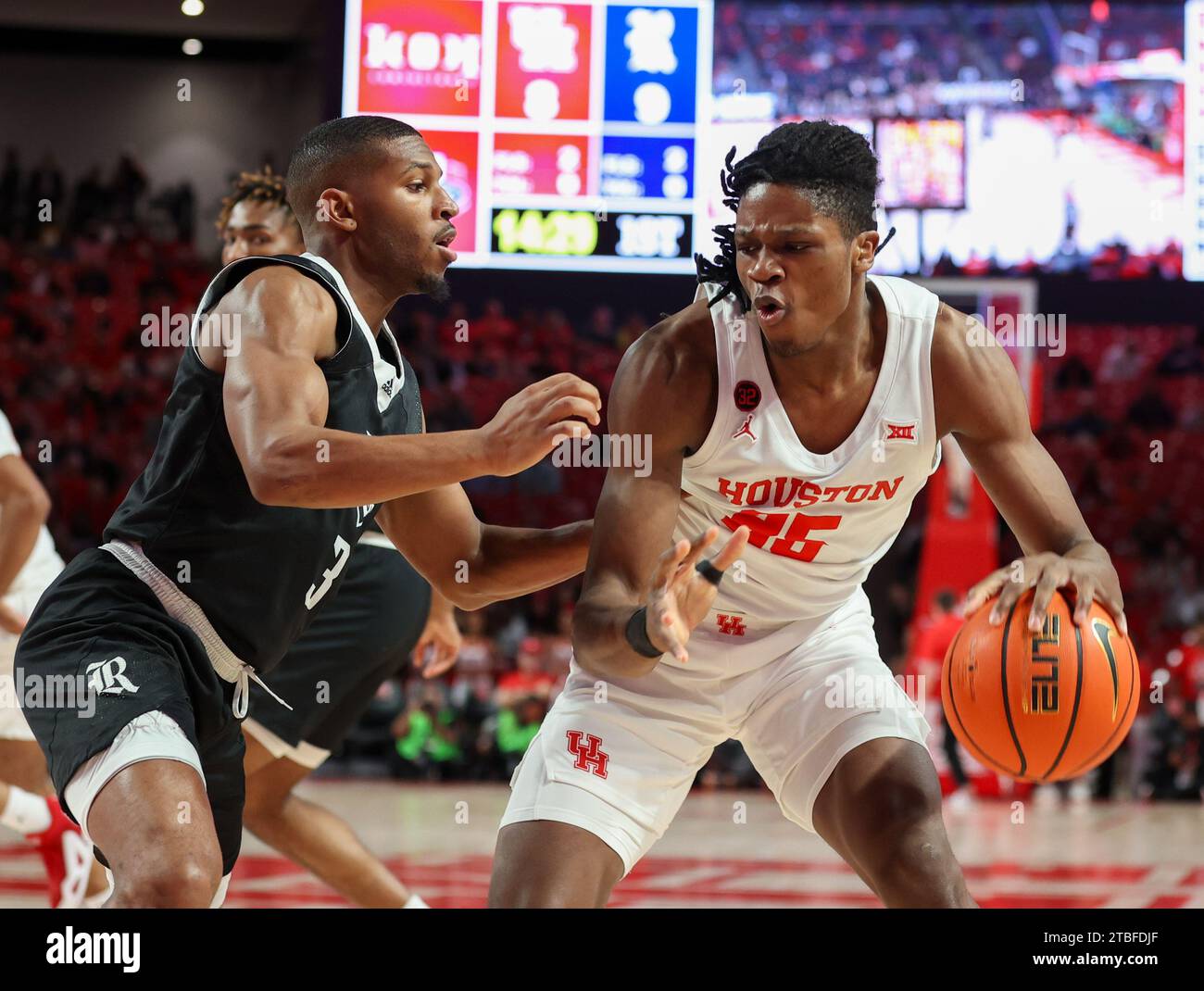 December 6, 2023: Houston forward Joseph Tugler (25) moves the ball ...