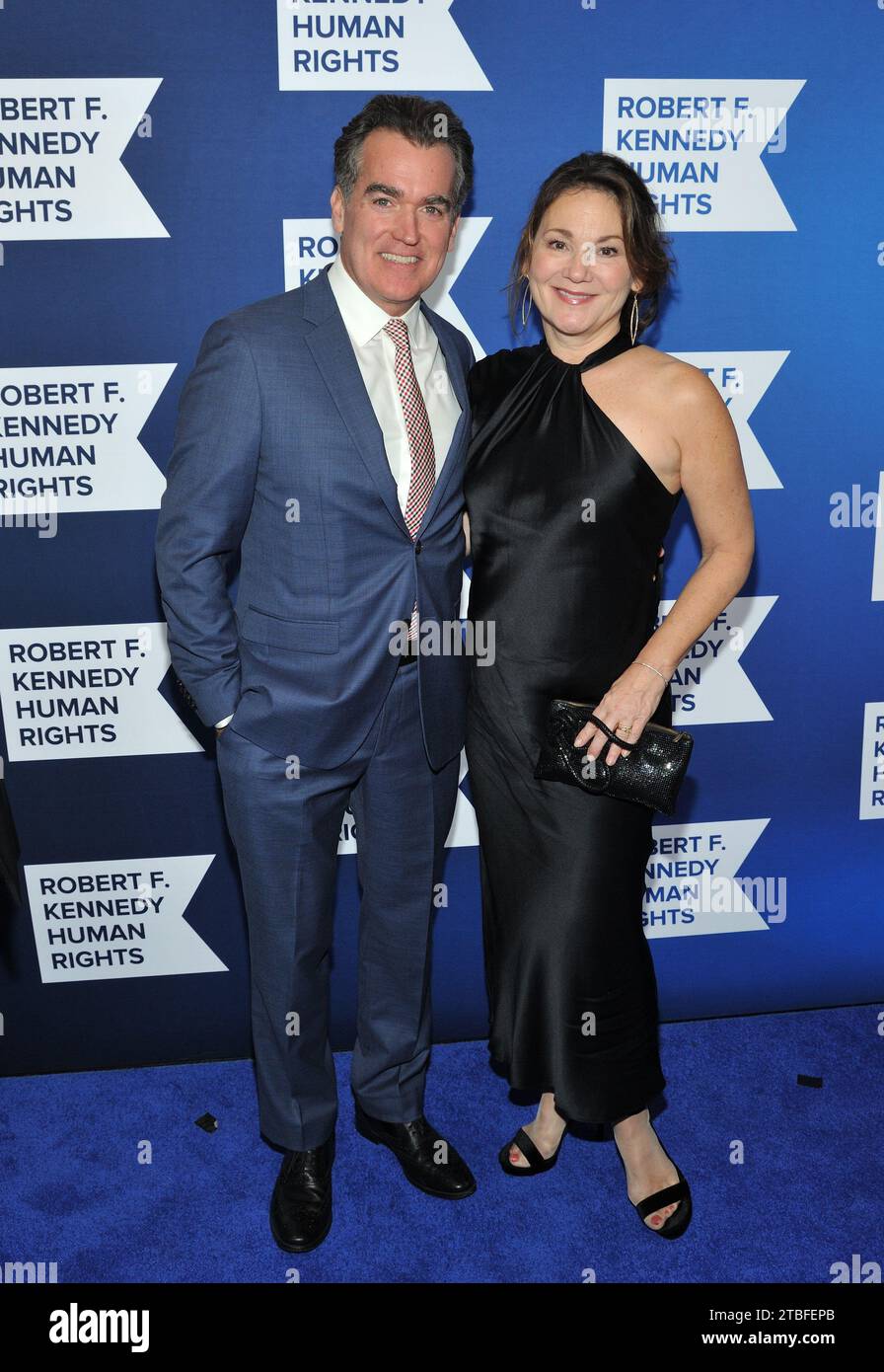 New York, USA. 06th Dec, 2023. Brian d'Arcy James and Jennifer Prescott ...