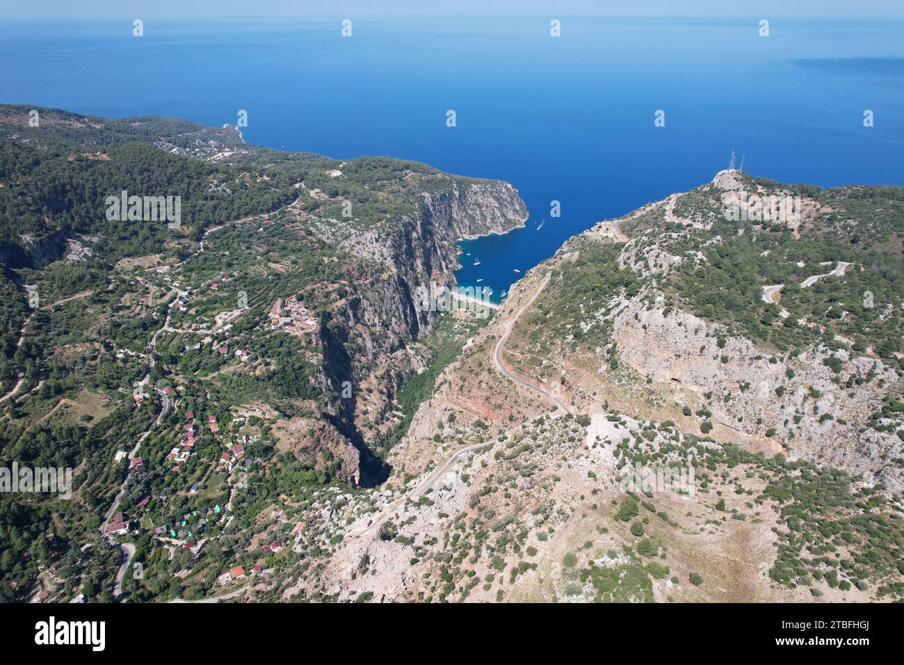 Butterfly valley in Turkey. Turkey blue sea lagoon Stock Photo - Alamy