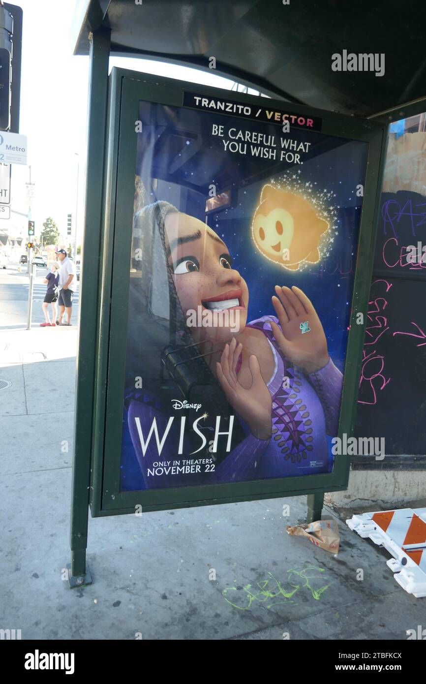 Los Angeles, California, USA 5th December 2023 Disney Wish Bus Stop on ...
