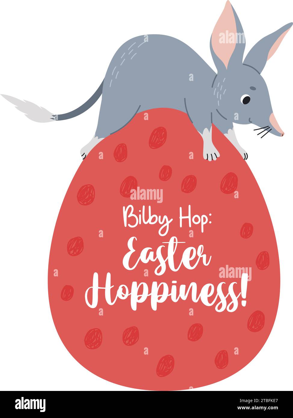 Cute Easter bilby in egg. Australian animal is wild mammal. Easter ...