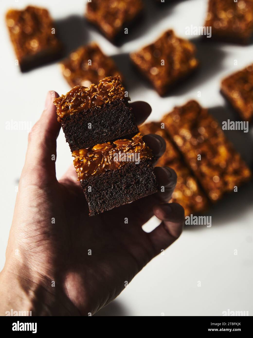 Salted Caramel Cornflake Brownies. Brownie with crunchy top of ...