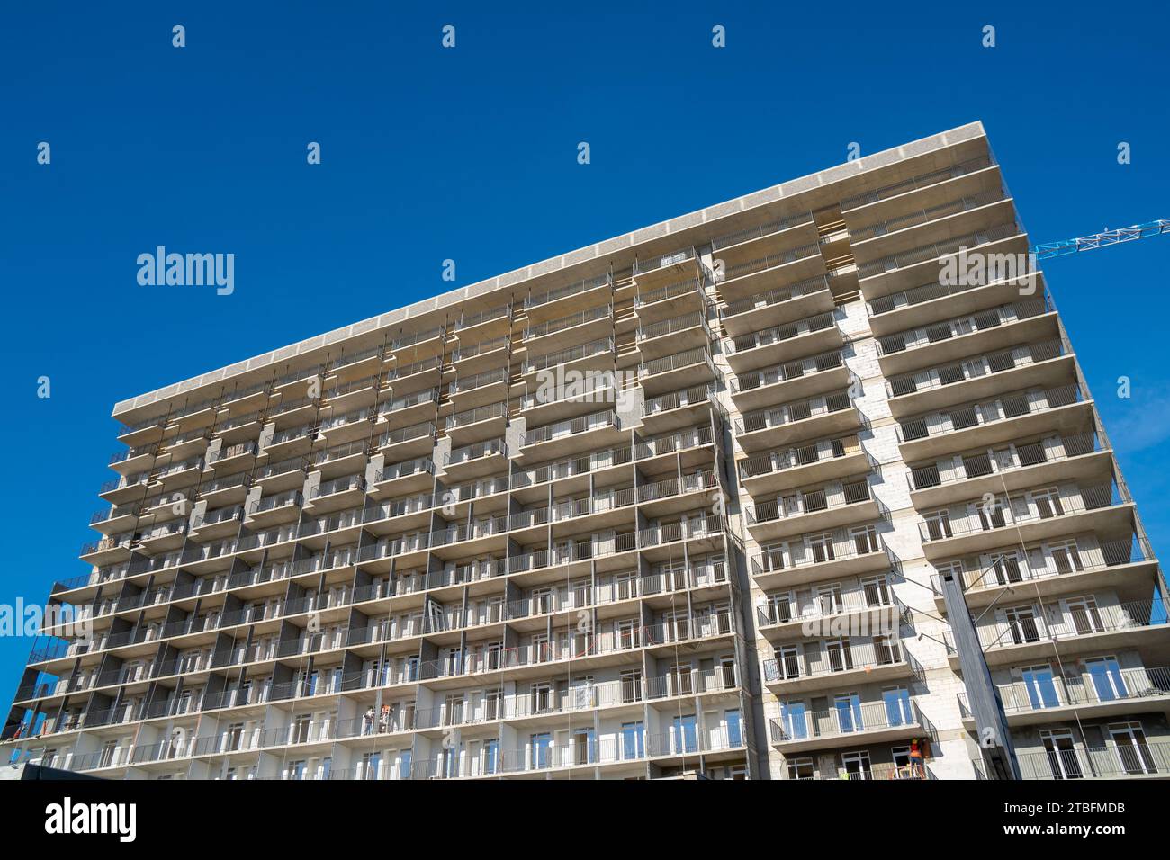 Construction of a high residential building, new area Stock Photo - Alamy