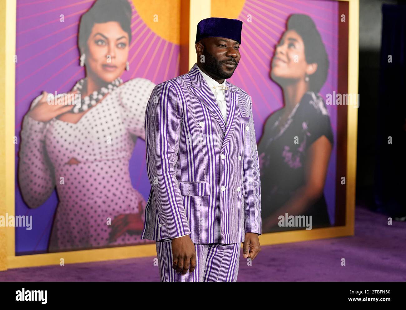 Blitz Bazawule, director of "The Color Purple," poses at the premiere ...