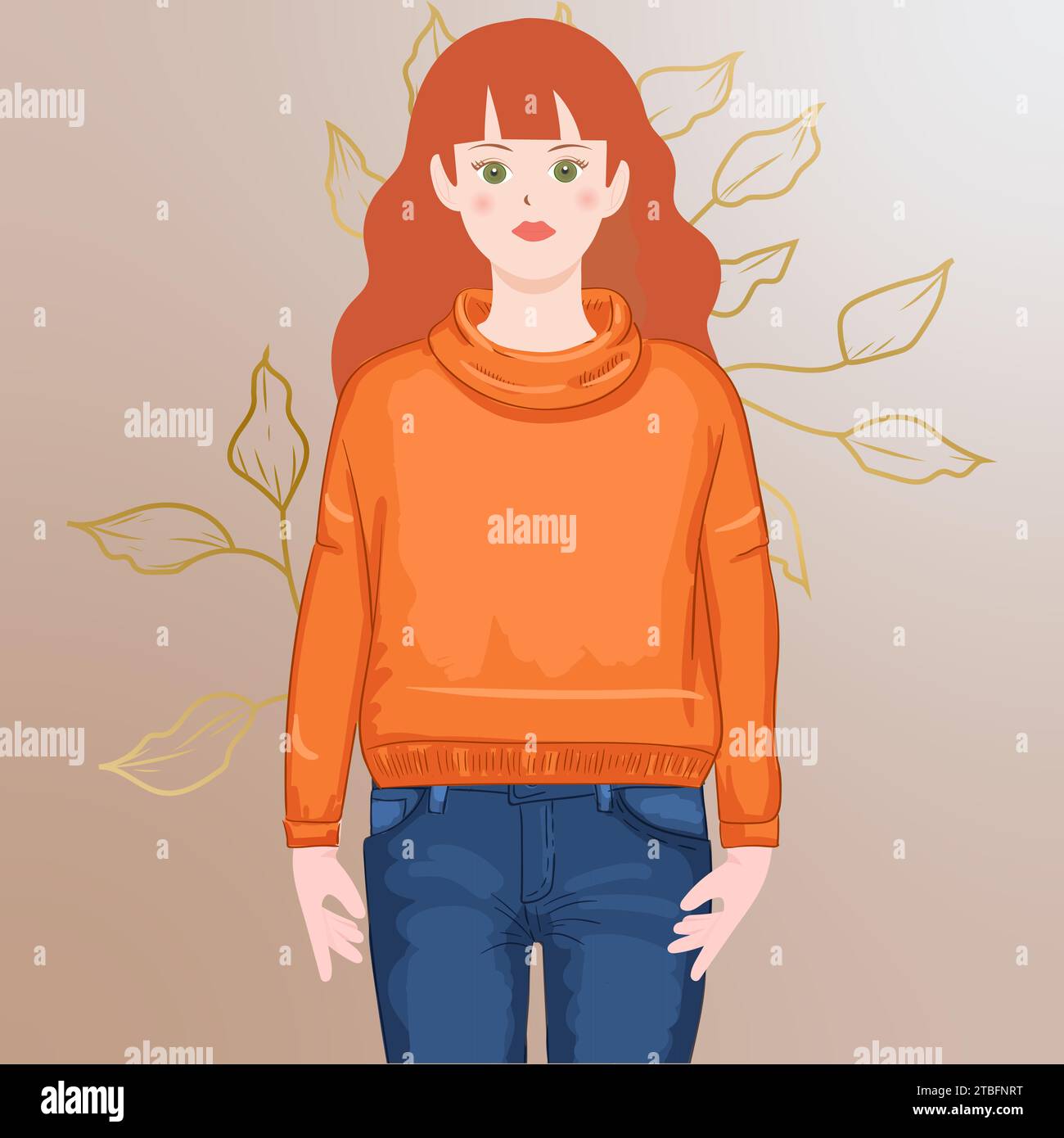 Girl, green eyes, ginger hair hi-res stock photography and images - Alamy