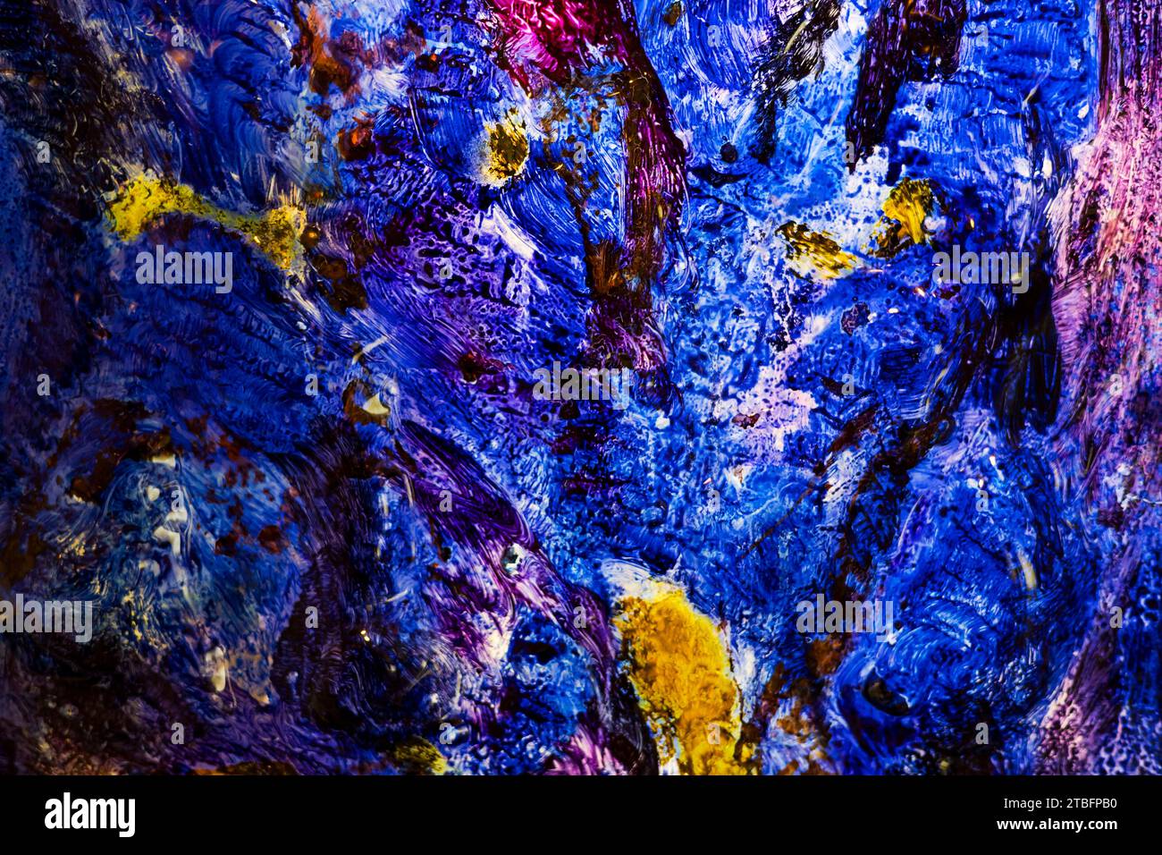 macro close up of different color oil paint. colorful acrylic. modern ...