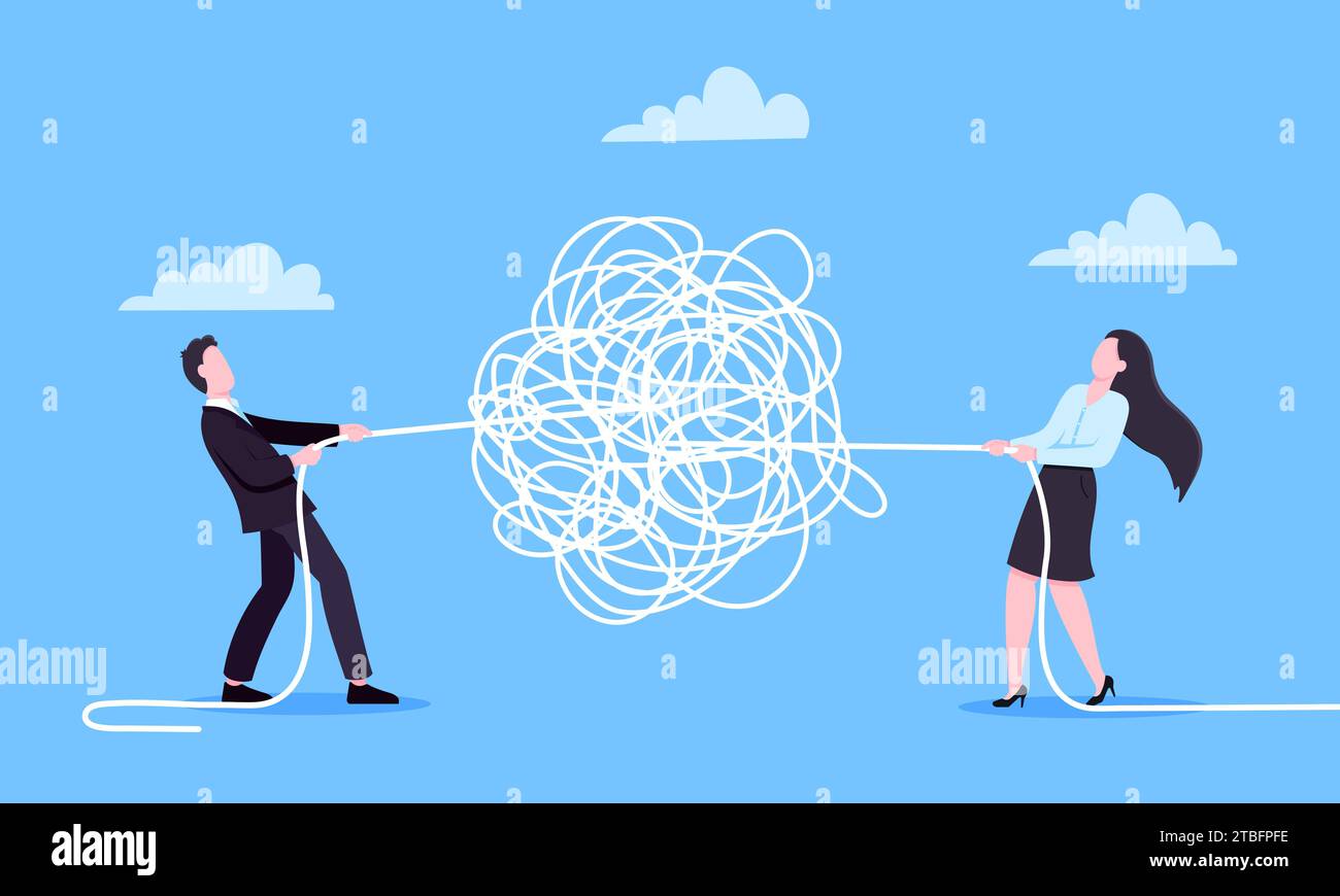 Unravel business chaos process with tangle difficult problem mess ...