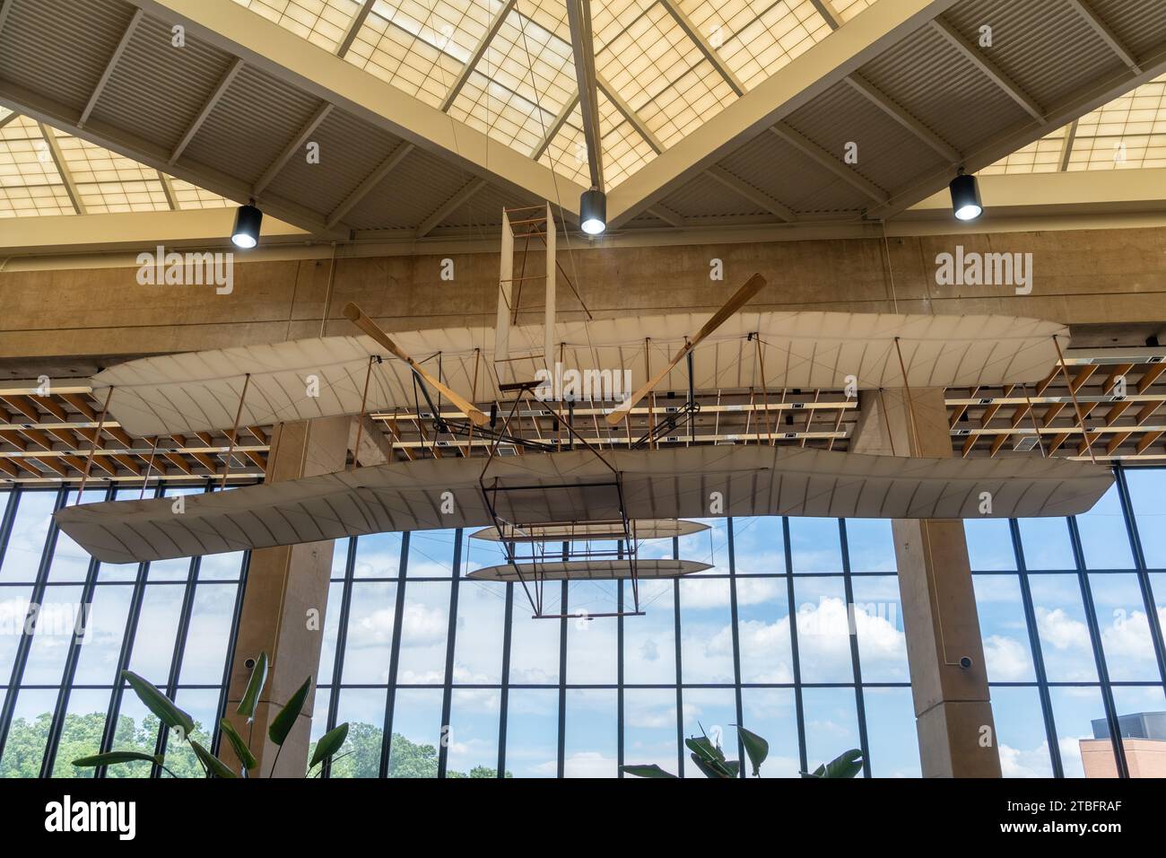 The Dunbar Library's Replica of the 1903 Wright Flyer Stock Photo - Alamy